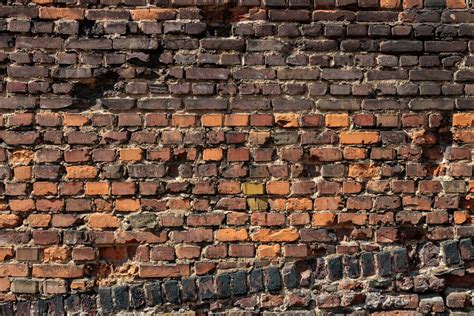 Destroyed Old Red Brick Wall Texture Photo Motosha Free