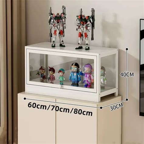 Vitrine pour Figurines en Acrylique Transparent Boîte de Rangement de
