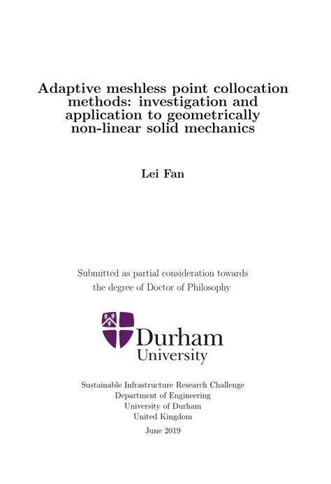 pdf adaptive meshless point collocation methods investigation and application to