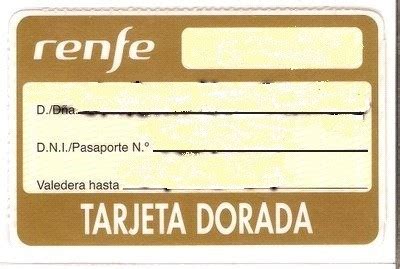 La tarjeta dorada de RENFE ya se puede renovar a través de la web