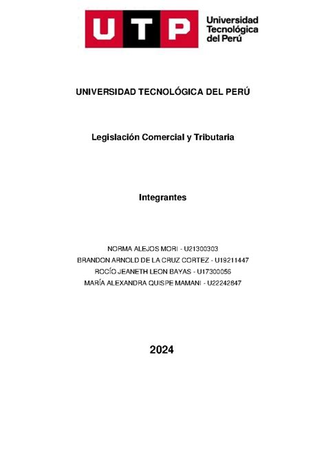 TA 2 Legislacion Comercial Y Tributaria 2024 UNIVERSIDAD