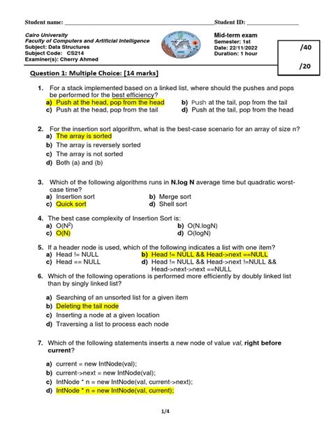 cs214 mid modelanswer pdf theoretical computer science applied mathematics