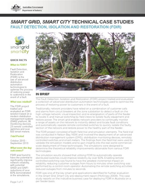 optimising power restoration through advanced fault detection isolation and remote switching