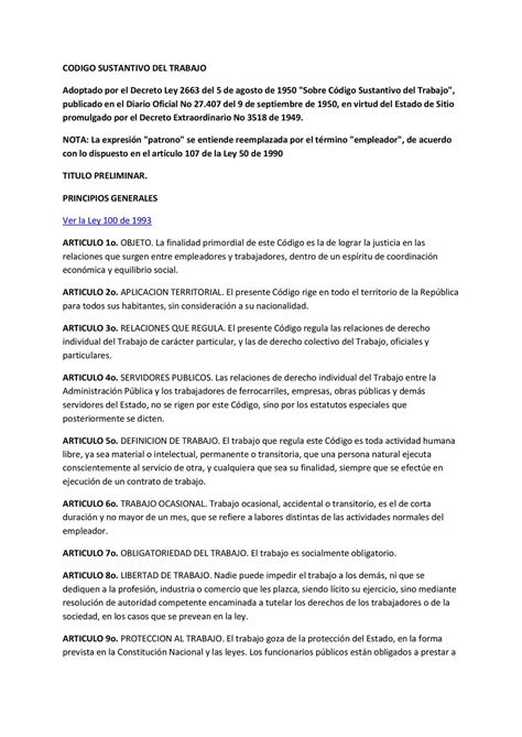 Calaméo Codigo Sustantivo Del Trabajo Pdf