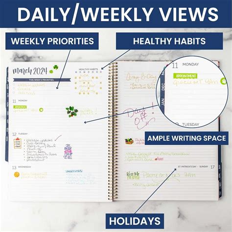 Buy Bloom Daily Planners 2023 2024 8 5 X 11 Academic Year Day Planner