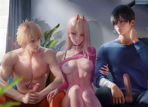Denji X Power X Hayakawa Aki Ready For Play By Sakimichan Chainsaw