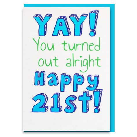 Funny 21st Birthday Cards For Him 21st Birthday Gifts 21st Etsy