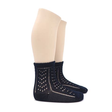 Calcetín Calado Algodón Perlé Marino Tex Evolution Tienda de Calcetines