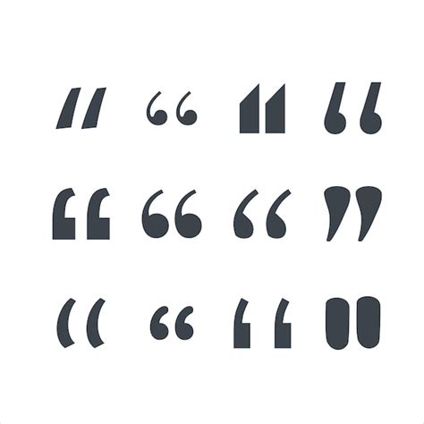 Premium Vector Quotes Icon Stock Illustration Quotation Mark Symbols