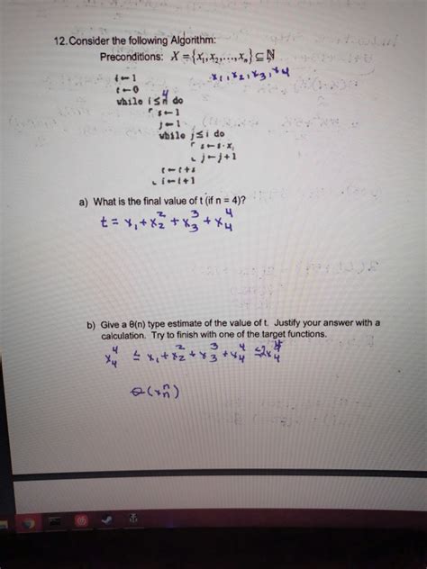 solved points consider the following algorithm