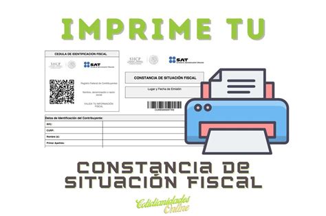 Imprimir Constancia De Situaci N Fiscal F Cil Desde Sat
