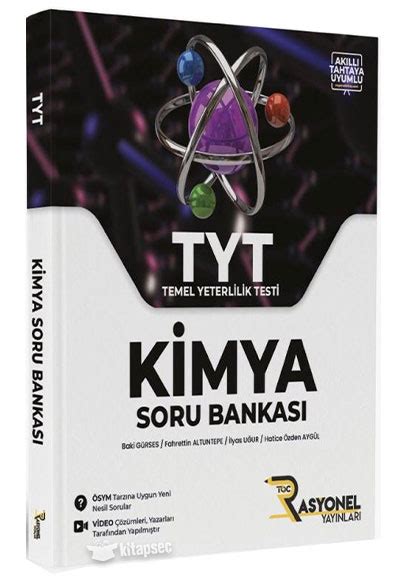 TYT Kimya Soru Bankası Rasyonel Yayınları 9786257822381