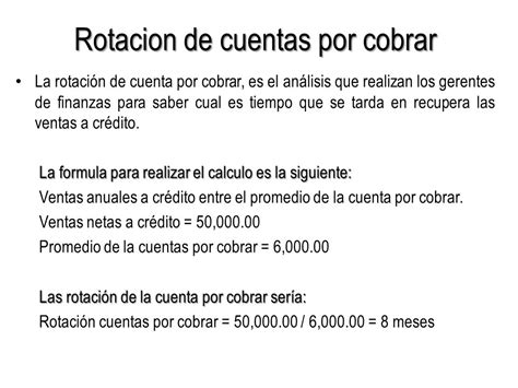 Rotación De Cuentas Por Cobrar