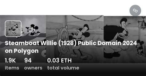 Steamboat Willie 1928 Public Domain 2024 On Polygon Collection