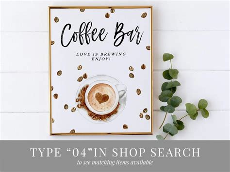 Love Is Brewing Coffee Bridal Shower Welcome Sign Template Etsy