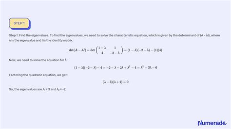 solved eigenvalues and eigenvectors in each of problems 13 through 32 find the eigenvalues
