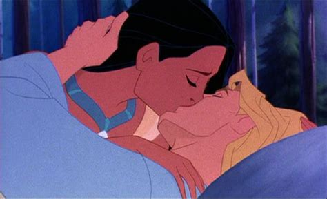Disney Pocahontas And John Smith Kiss