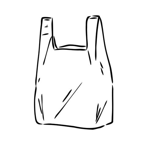 Plastic Bag Vector Sketch In 2022 Vector Sketch Vector Vector Art