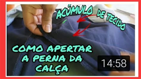 Como apertar calça jeans nas pernas acúmulo de tecido próximo ao