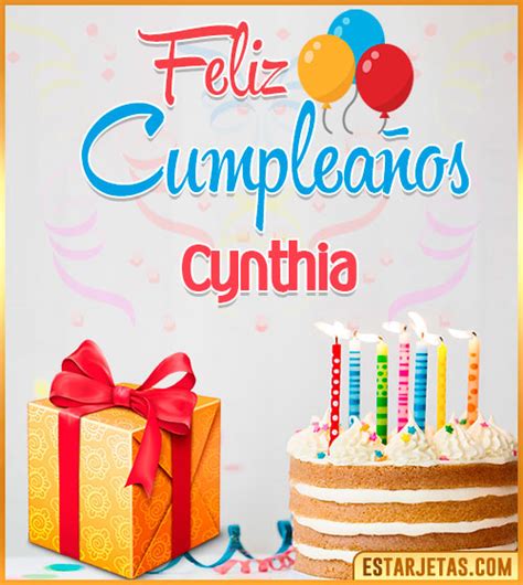 Feliz Cumpleaños Cynthia Imágenes Tarjetas y Mensajes