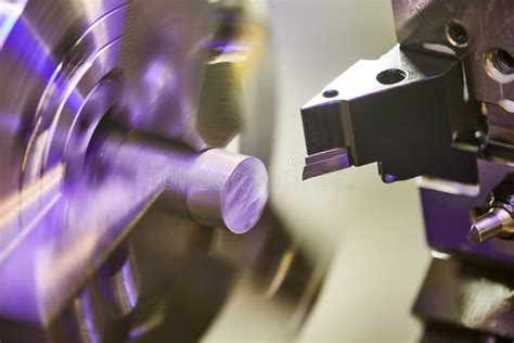 Turning Cnc Machine At Metal Work Industry Precision Manufacturing And