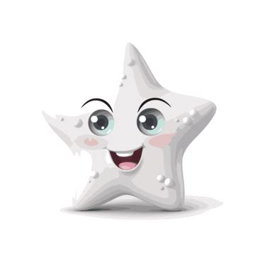 White Star Vector Sticker Clipart White Star Face Cartoon 3d