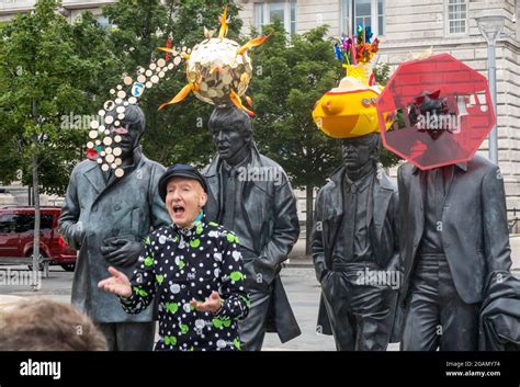 The Beatles Statue By Andy Edwards Is Redressed By Artist Stephen Jones