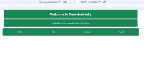 Bootstrap 5 Grid XLarge GeeksforGeeks