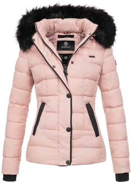 Marikoo warme Damen Winter Jacke Steppjacke B391 Grau Größe L Gr 4