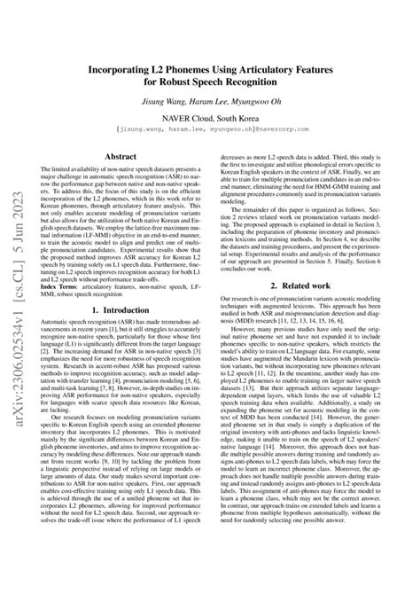 incorporating l2 phonemes using articulatory features for robust speech recognition deepai