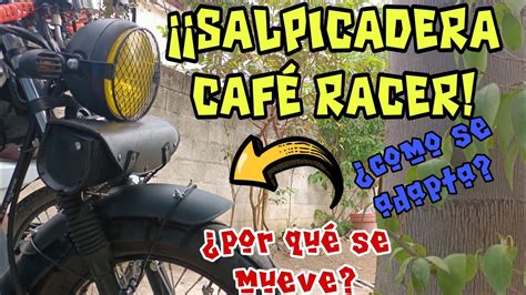 SALPICADERA CAFÉ RACER cómo se instala YouTube