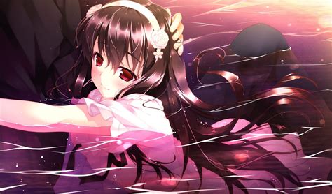 Fondos de pantalla ilustración Anime Chicas anime ojos rojos