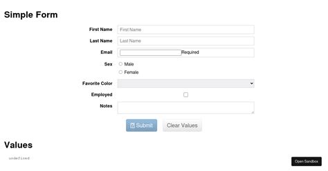 Redux Form Simple Example Codesandbox