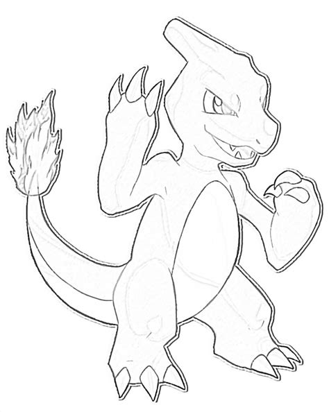 Pokemon Charmeleon Coloring Pages