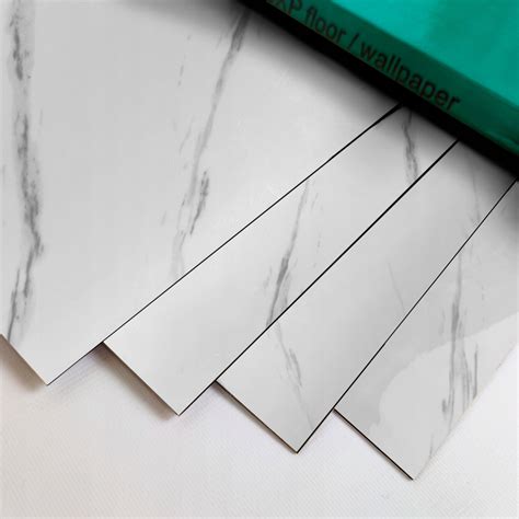 Samoprzylepne płytki winylowe Marmur Biały 2 mm panel4 płytki pvc z