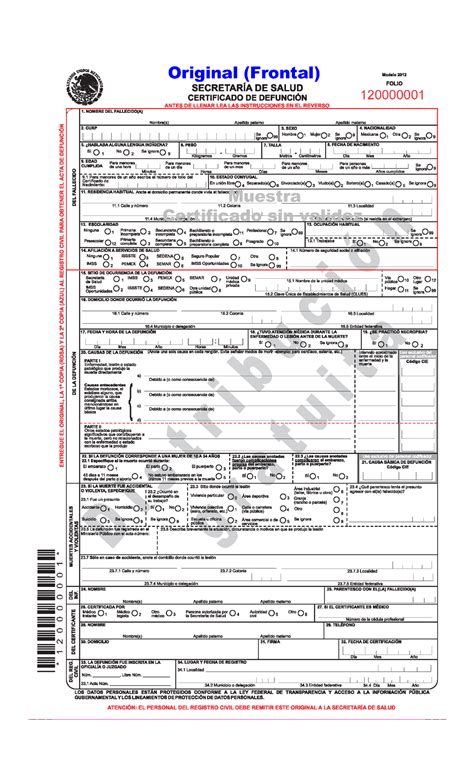 Certificado De Defuncion Plantilla Porn Sex Picture