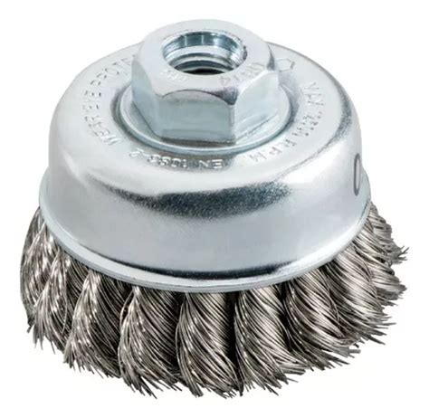 Cepillo Copa De Acero Trenzado Para Amoladora Mm Metabo Color