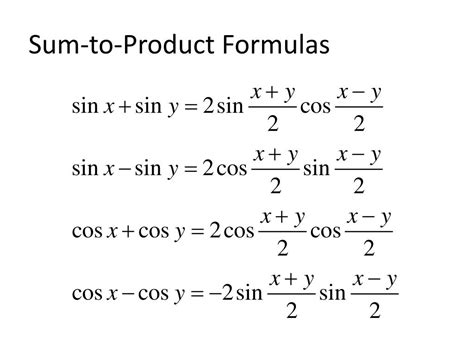 ppt section 7 3 double angle half angle and product sum formulas powerpoint presentation id