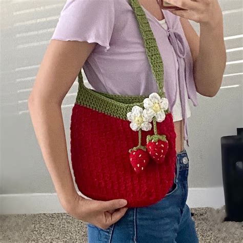 Crochet Strawberry Bag Etsy