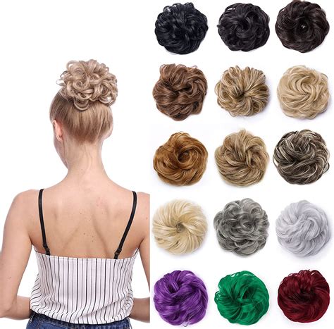 Thick Hair Bun Extensions Messy Curly Hair Scrunchies Hairpieces