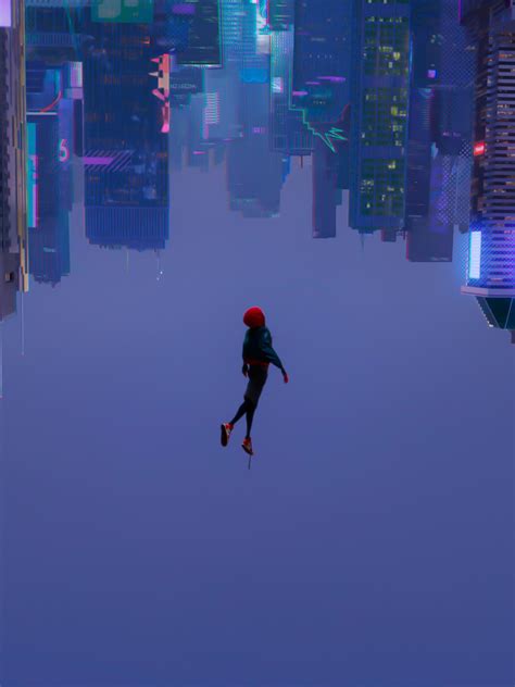 Cityscape Upside Down Spider Man Spider Man Into The Spider Verse