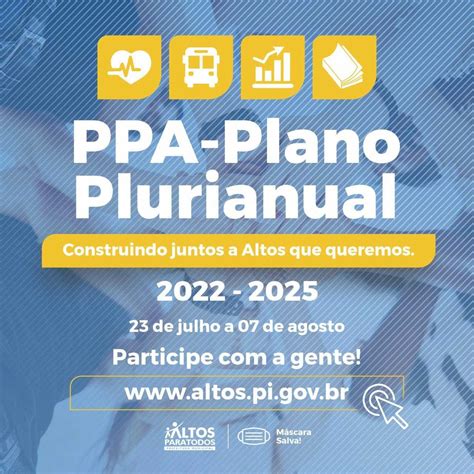 Prefeitura de Altos convoca população em geral para o PPA Plano