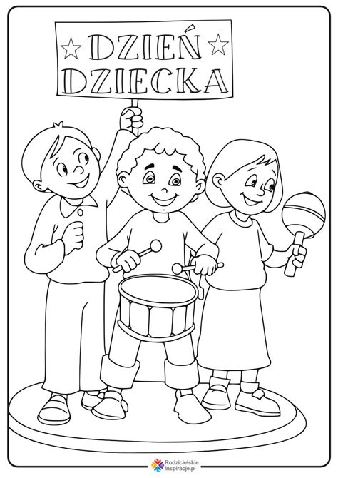 Dzień Dziecka kolorowanka do druku RodzicielskieInspiracje pl
