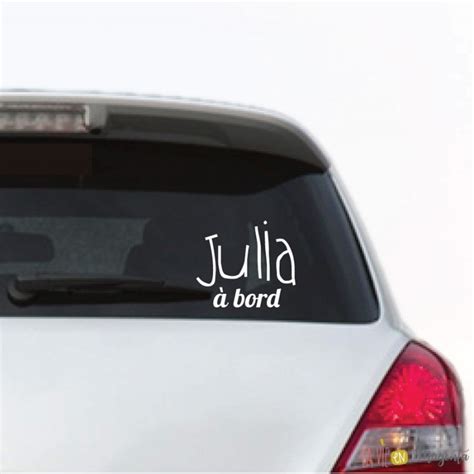 Bébé à bord Prénom Stickers voiture La vie en magenta