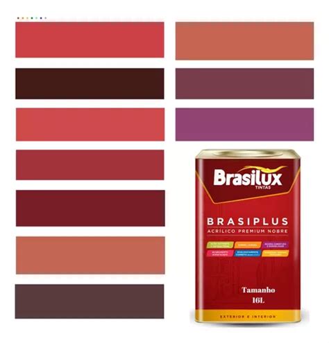 Tinta Parede Vermelha 16l Brasiplus Acrílica Fosca Lavável