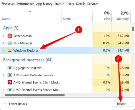 How To Restart Windows Explorer Exe Along With The Taskbar And Start