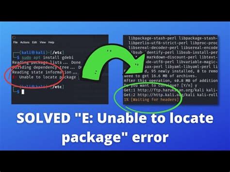 Kali Linux Error Unable To Locate Package Fixed Youtube