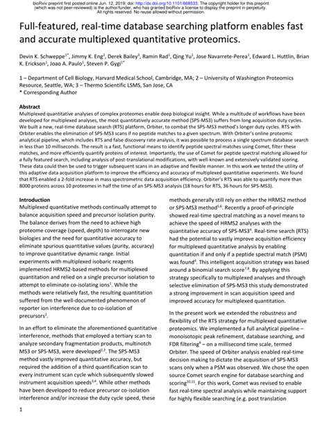 pdf full featured real time database searching platform enables fast and accurate multiplexed