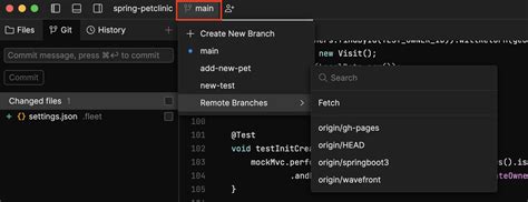 Manage Git Branches Jetbrains Fleet Documentation