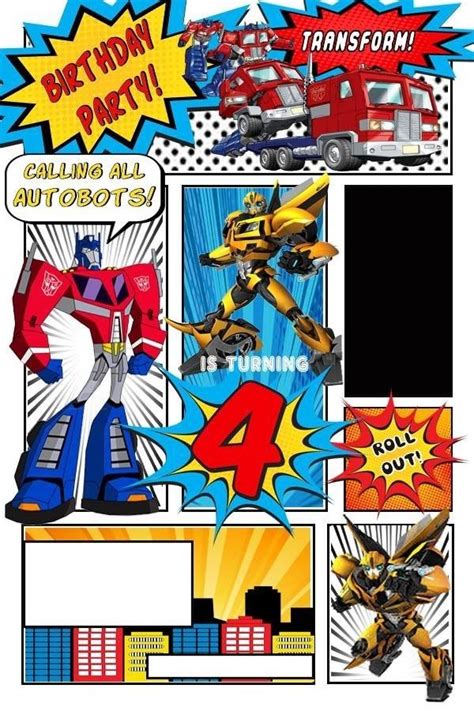 Transformer Birthday Invitation To Use For Anyone Free Love This